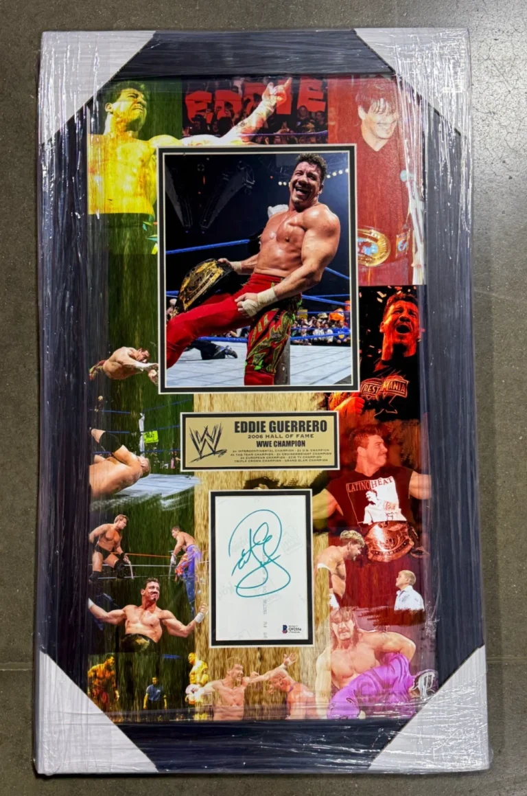 Eddie Guerrero Signed Framed Matted WWF 4x6 Photo Display WWE Beckett COA | Autographia