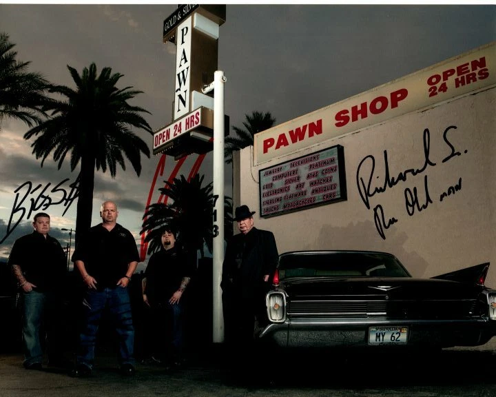 RICHARD COREY RICK HARRISON AUSTIN CHUMLEE RUSSELL signed 8x10 PAWN ...