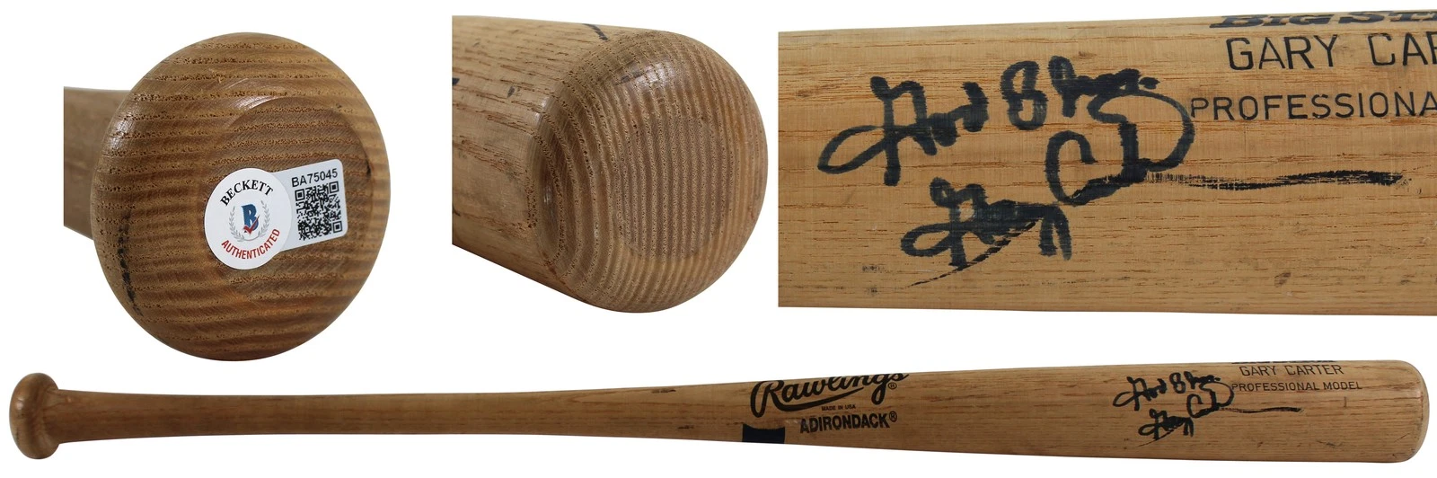 Expos Gary Carter God Bless Authentic Signed Game Used Bat BAS #BA75045 ...
