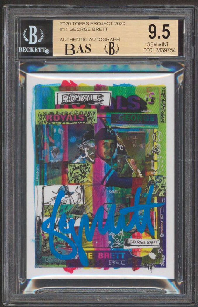 George Brett Signed 2020 Topps Project 2020 #11 Card Grade 9.5, Auto 10 ...