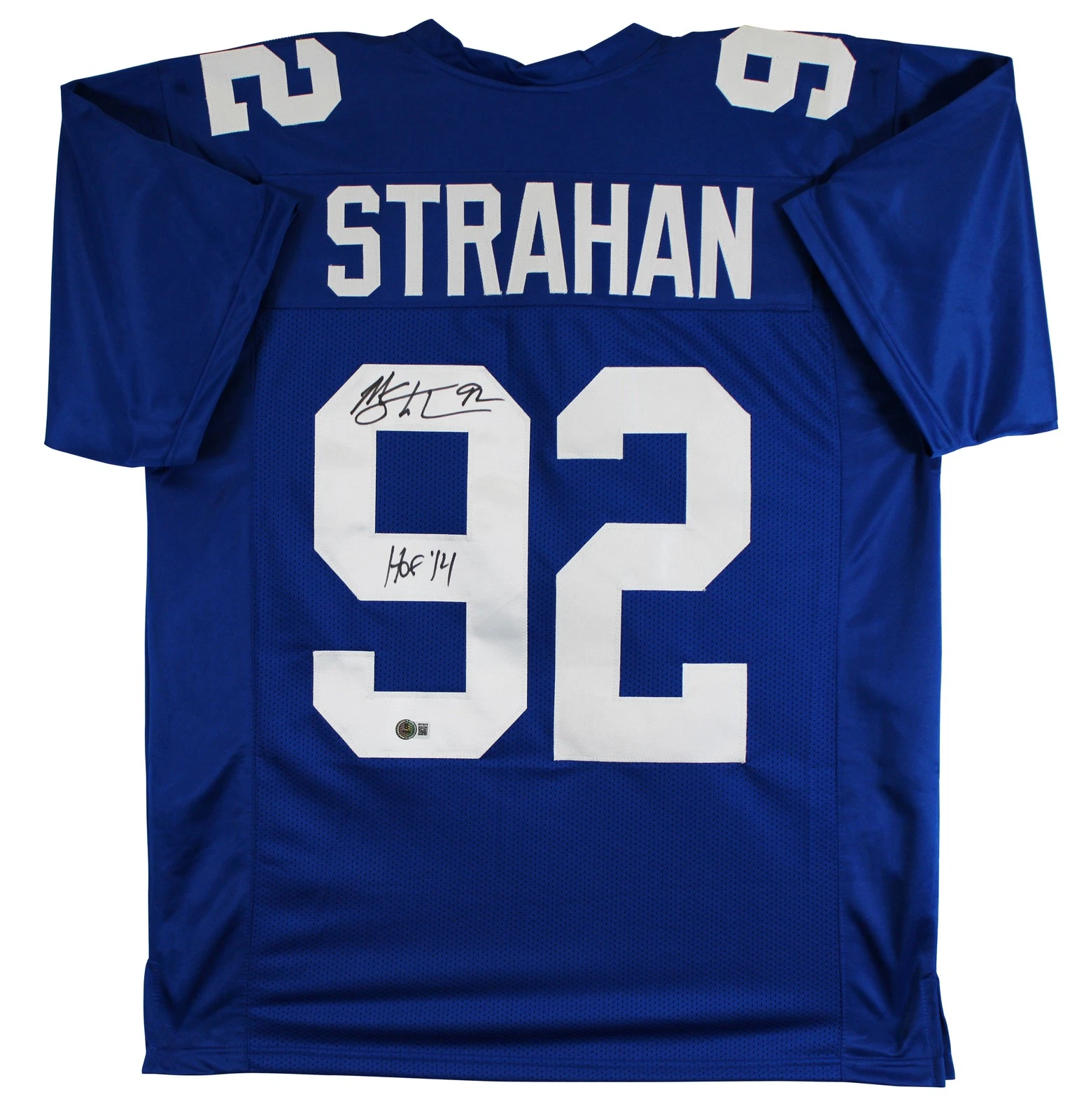 Michael Strahan "HOF 14" Authentic Signed Blue Pro Style Jersey BAS ...