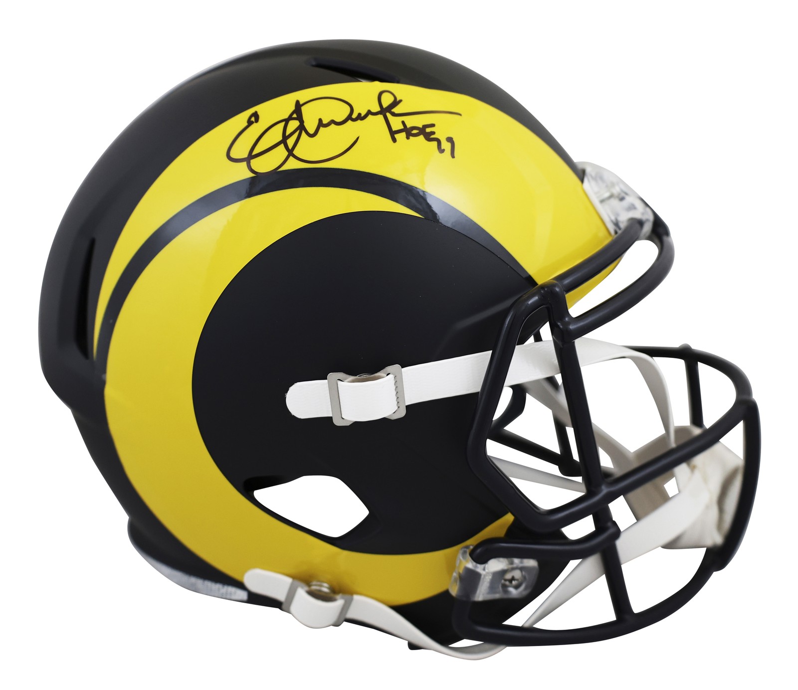 Rams Eric Dickerson "HOF 99" Signed 2025 Rivalries F/S Speed Rep Helmet ...