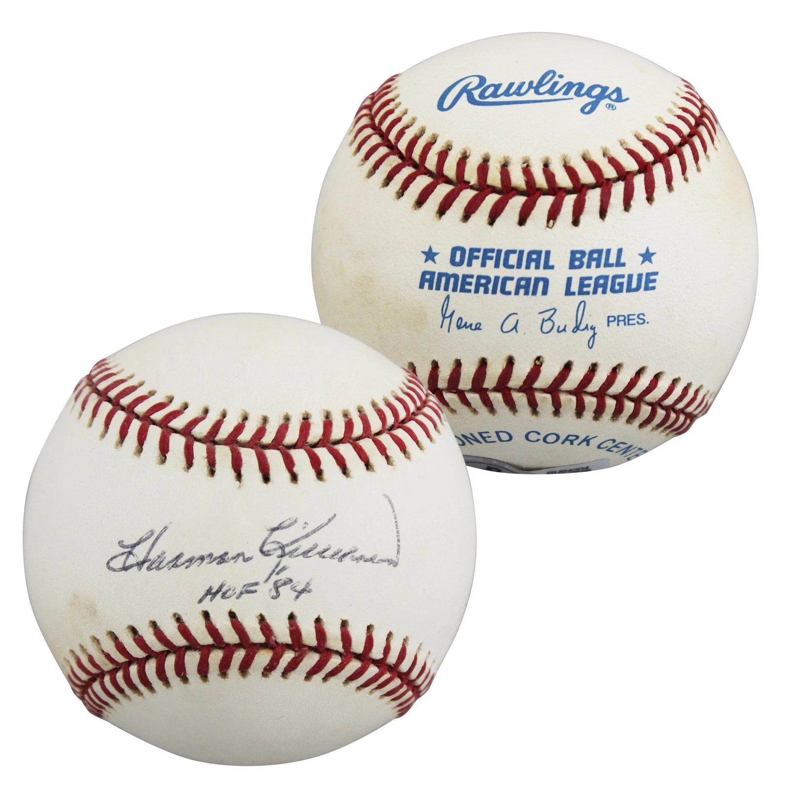 Twins Harmon Killebrew "HOF 84" Authentic Signed Budig OAL Baseball BAS ...