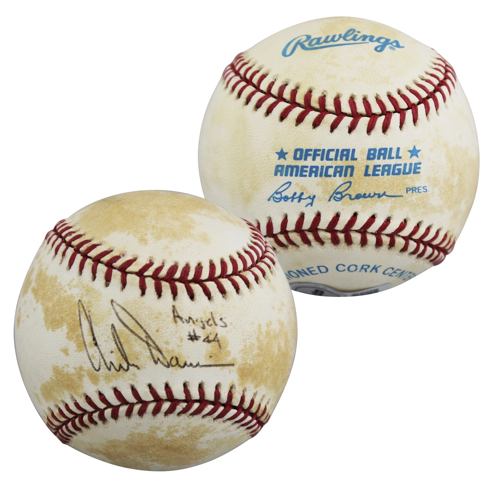 Chili Davis "Angels #44" Authentic Signed Bobby Brown OAL Baseball BAS ...