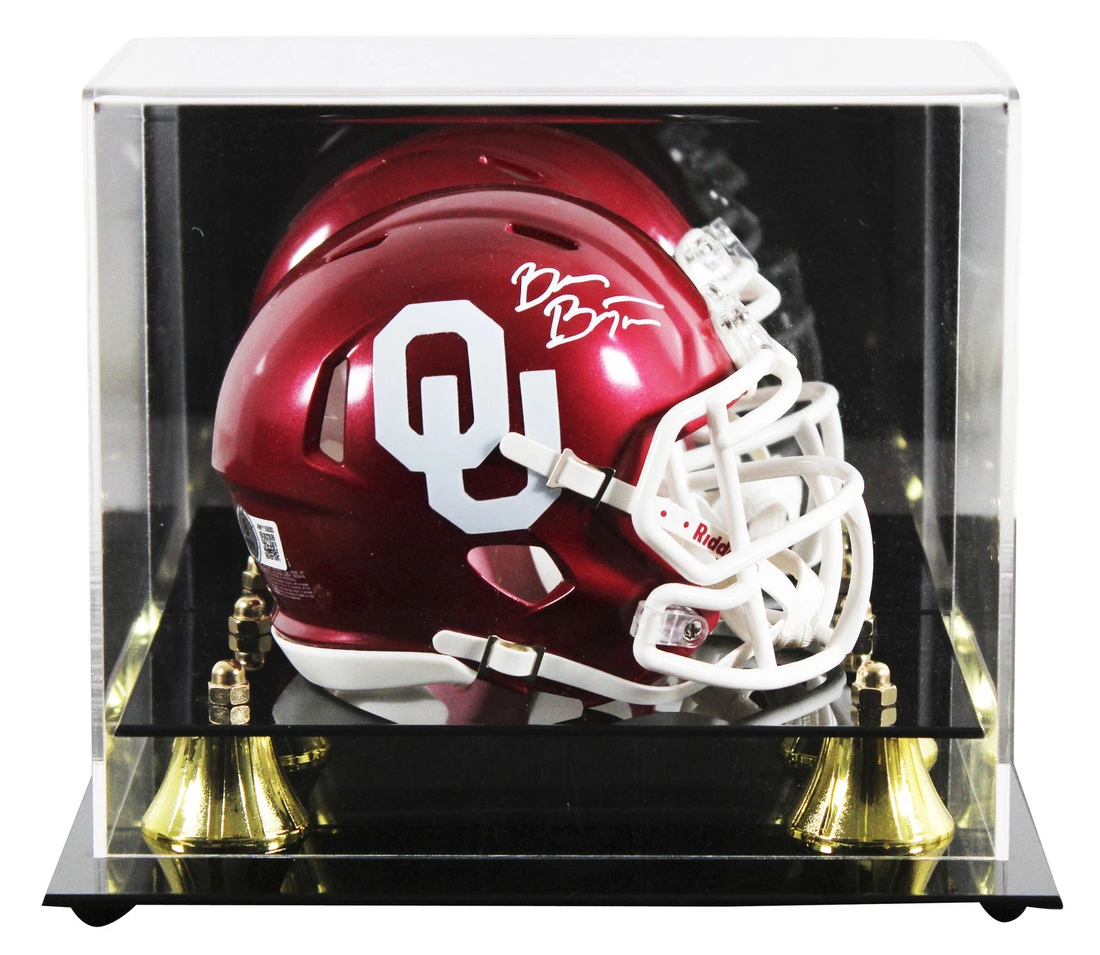 Oklahoma Brian Bosworth Authentic Signed Speed Mini Helmet W/ Case BAS ...