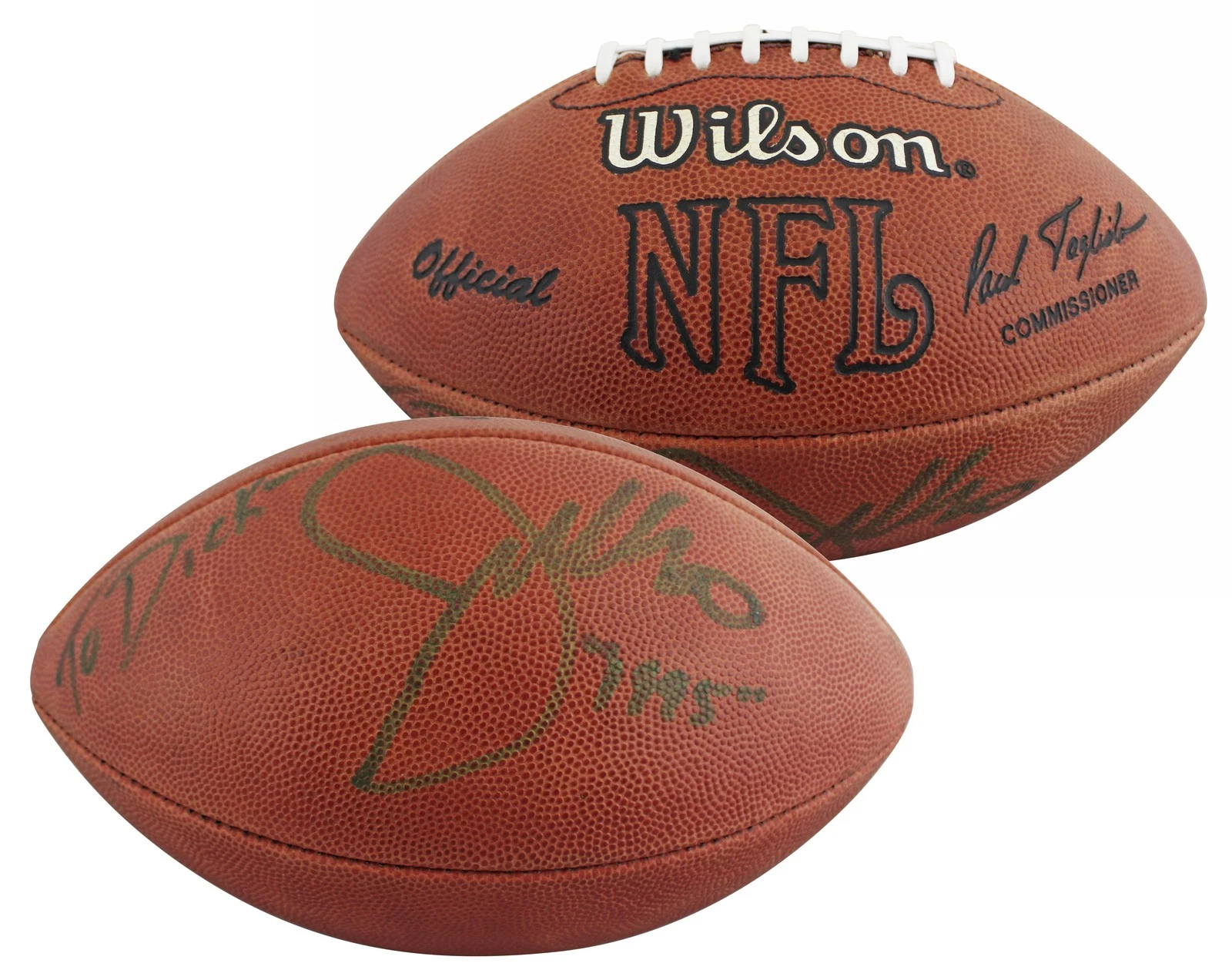 Commanders Joe Gibbs "1995" Signed Wilson Official Nfl Football BAS # ...
