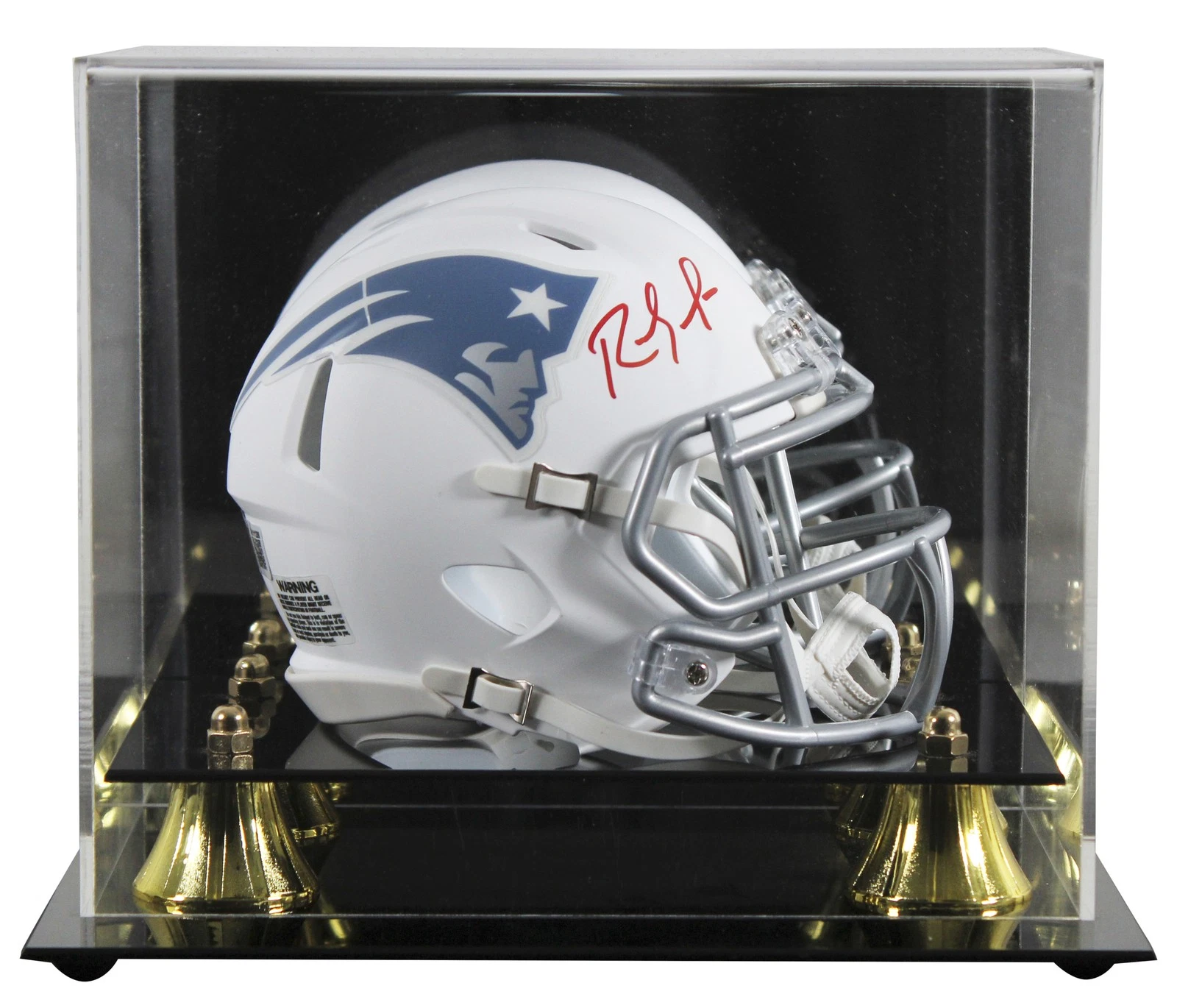 Patriots Randy Moss Signed 2025 On-Field Alt Speed Mini Helmet W/ Case ...
