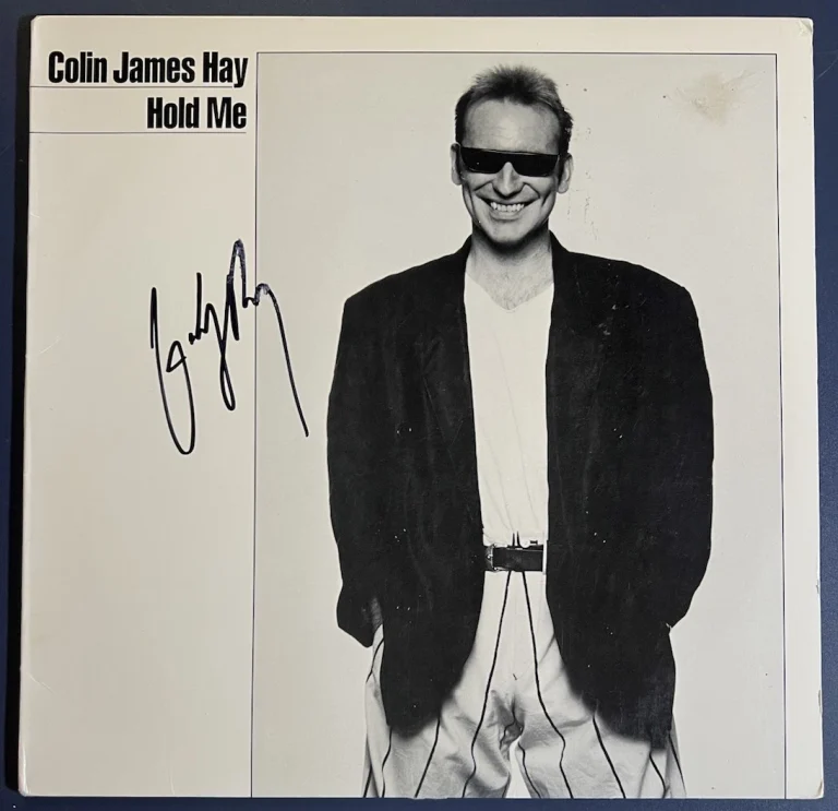 COLIN HAY SIGNED HOLD ME ALBUM VINYL MEN AT WORK SINGER AUTHENTIC ...