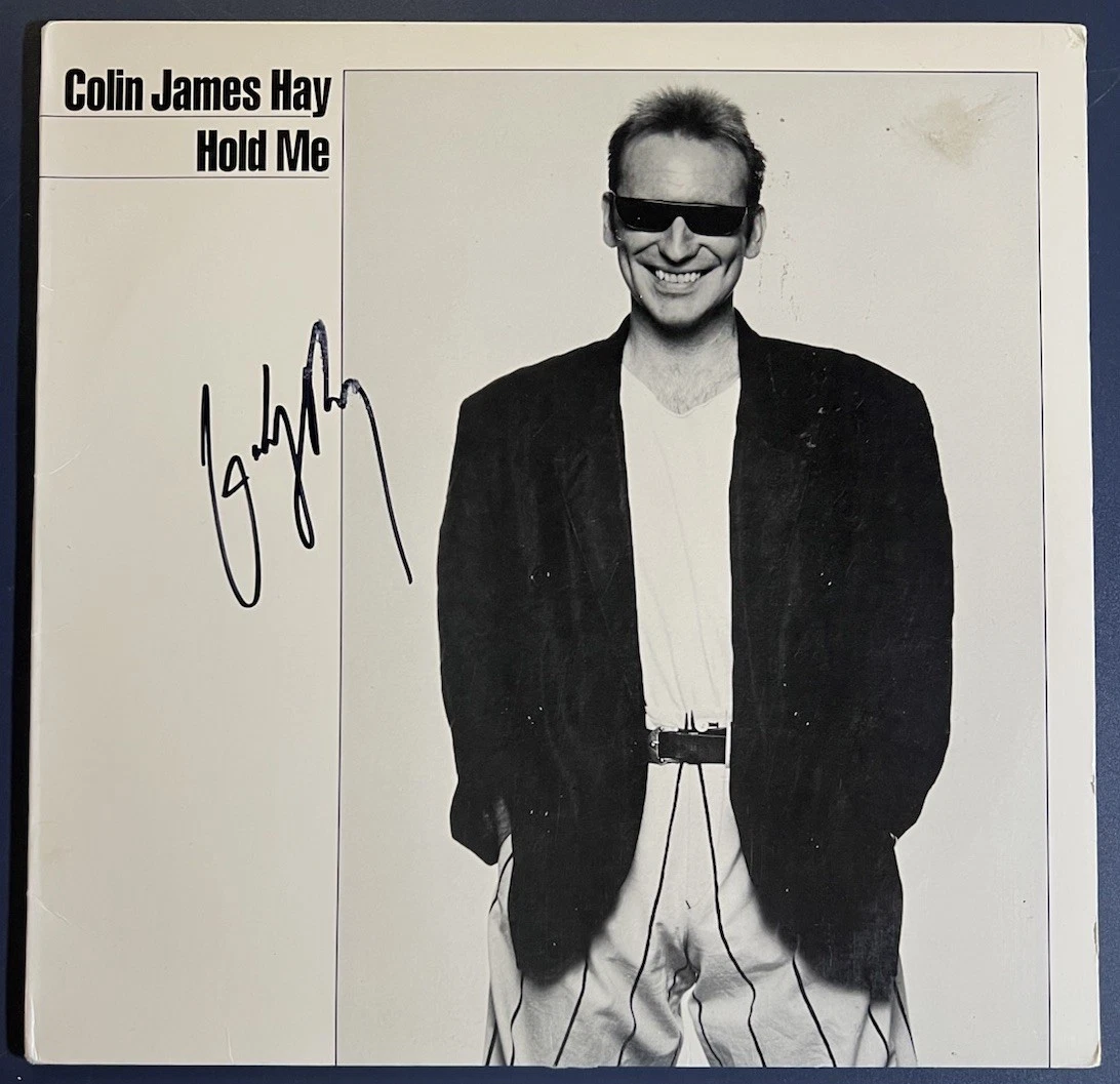 COLIN HAY SIGNED HOLD ME ALBUM VINYL MEN AT WORK SINGER AUTHENTIC ...