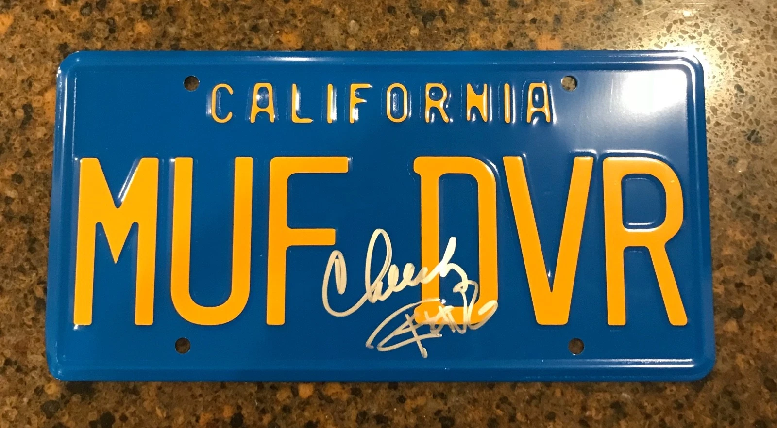 * CHEECH & CHONG * signed * MUF DVR * license plate *UP IN SMOKE*EXACT ...