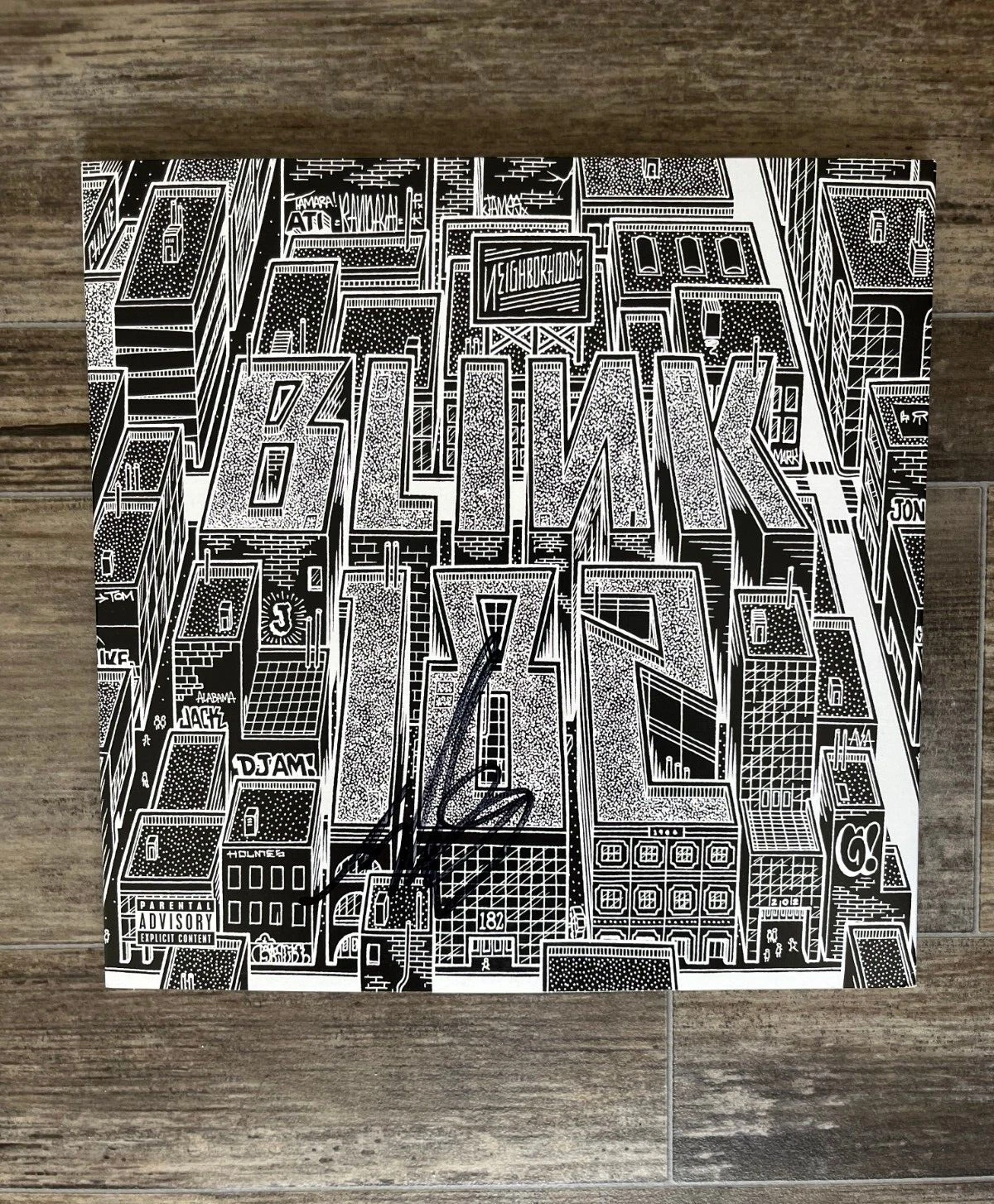 * MARK HOPPUS * signed album * NEIGHBORHOODS * BLINK-182 * PROOF * 2 ...