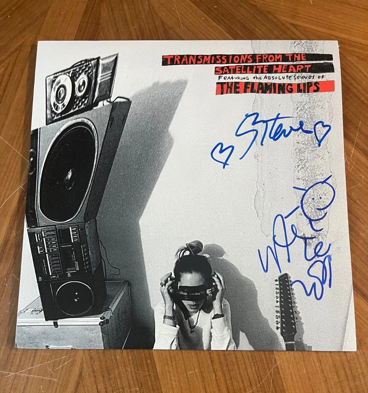 * THE FLAMING LIPS * signed album * TRANSMISSIONS FROM THE SATELLITE ...