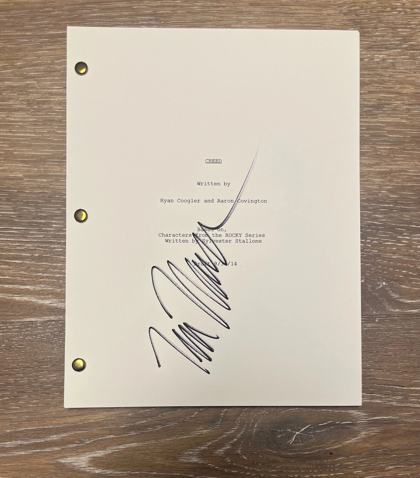 * TESSA THOMPSON * signed full movie script * CREED * | Autographia