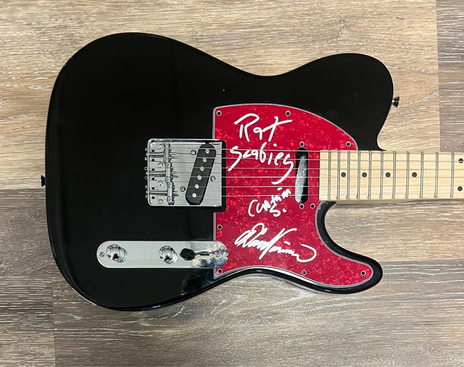 * THE DAMNED * signed guitar * DAVE VANIAN, CAPTAIN SENSIBLE & RAT ...
