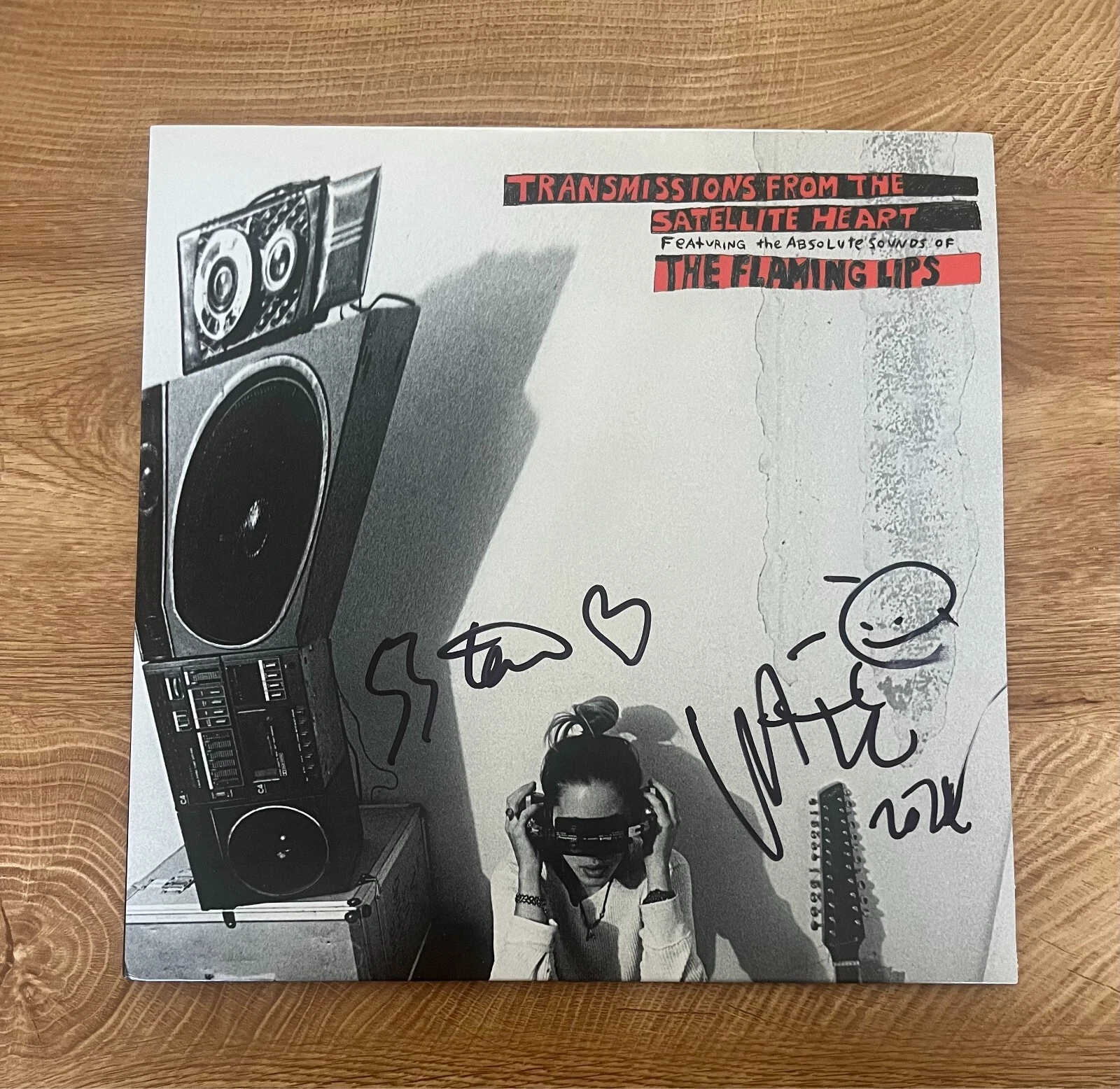 * THE FLAMING LIPS * signed vinyl album * TRANSMISSIONS FROM THE ...