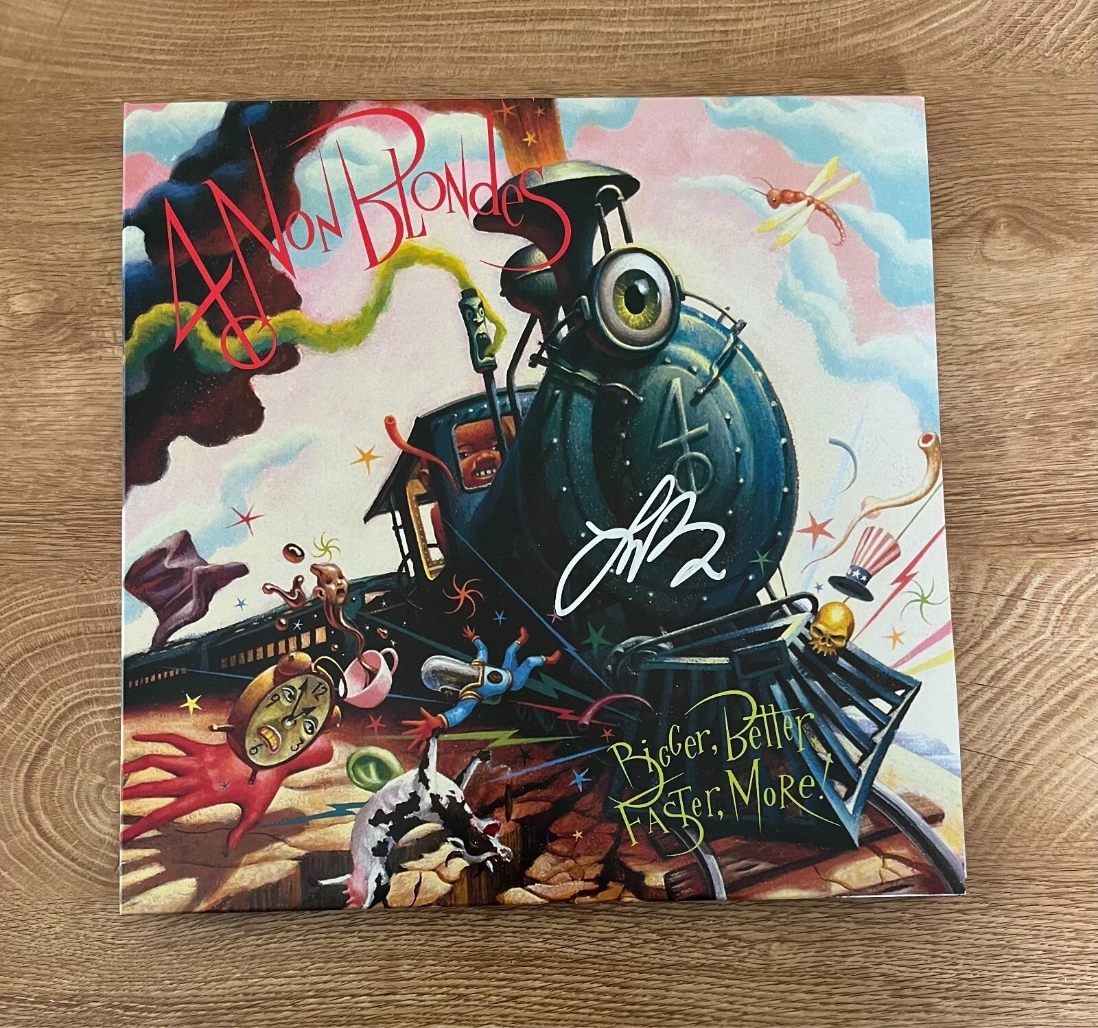 * LINDA PERRY * signed album * 4 NON BLONDES * BIGGER, BETTER, FASTER ...
