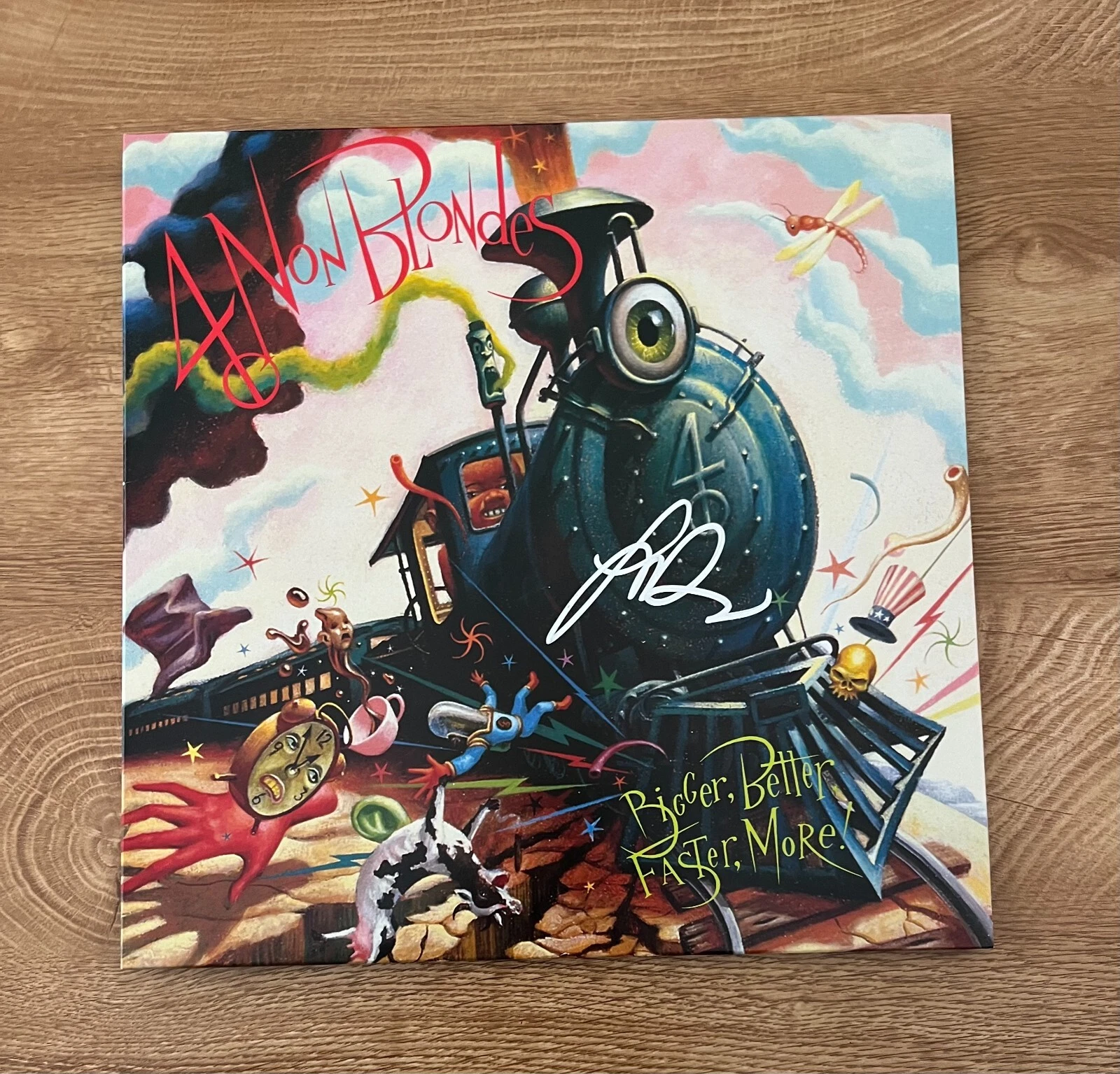 * LINDA PERRY * signed album * 4 NON BLONDES * BIGGER, BETTER, FASTER ...