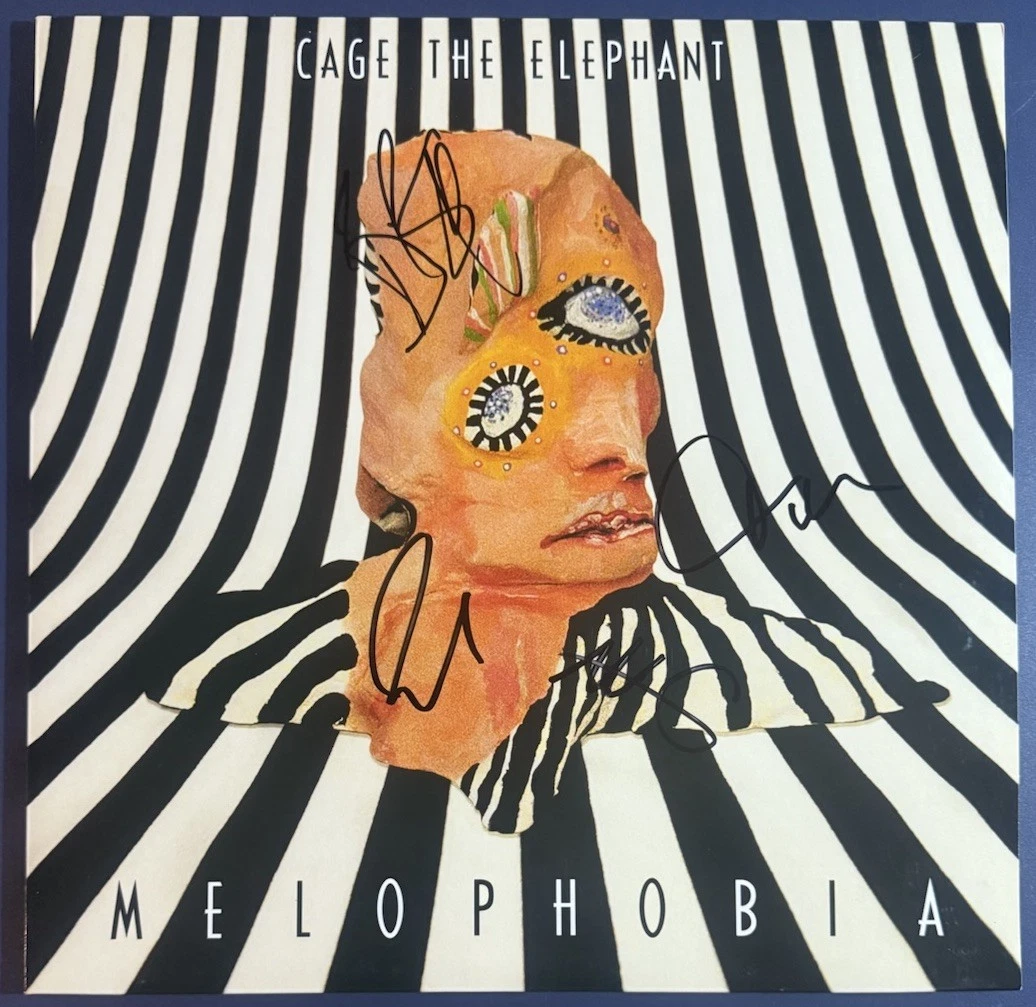 CAGE THE ELEPHANT FULL BAND SIGNED MELOPHOBIA VINYL AUTOGRAPH AUTHENTIC ...