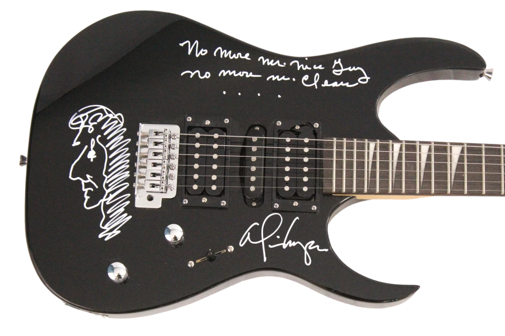 Alice Cooper Signed Autograph Guitar w/ Sketch & No More Mr Nice Guy ...
