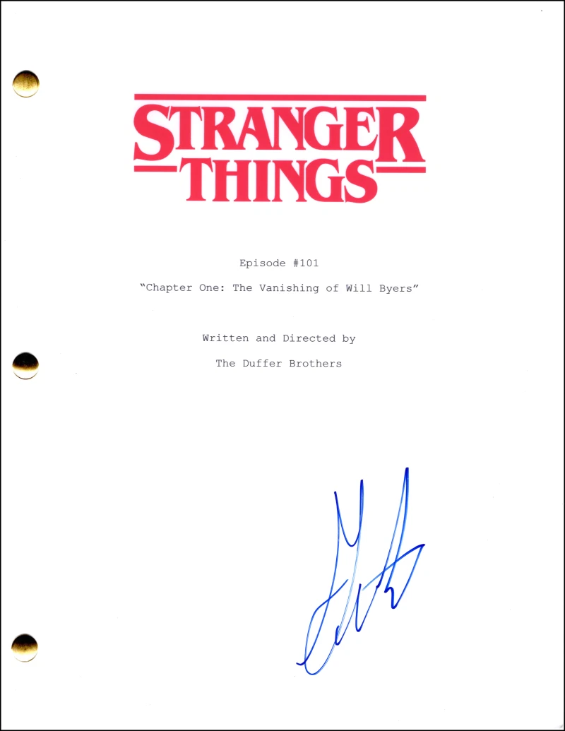 Gaten Matarazzo Signed Autograph Stranger Things Full Script Screenplay ...