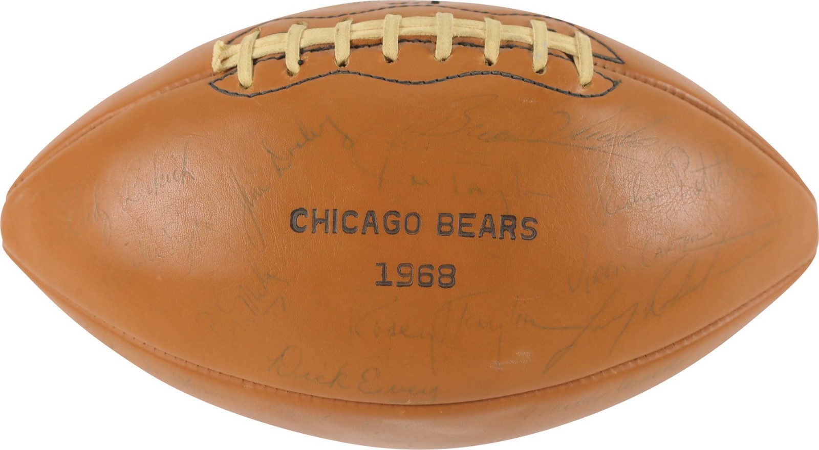 1968 Chicago Bears Team Signed Wilson Football Brian Piccolo Dick ...