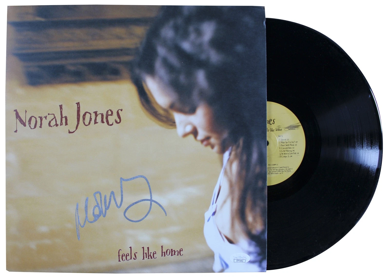 Norah Jones Authentic Signed Feels Like Home Album Cover W/ Vinyl BAS # ...