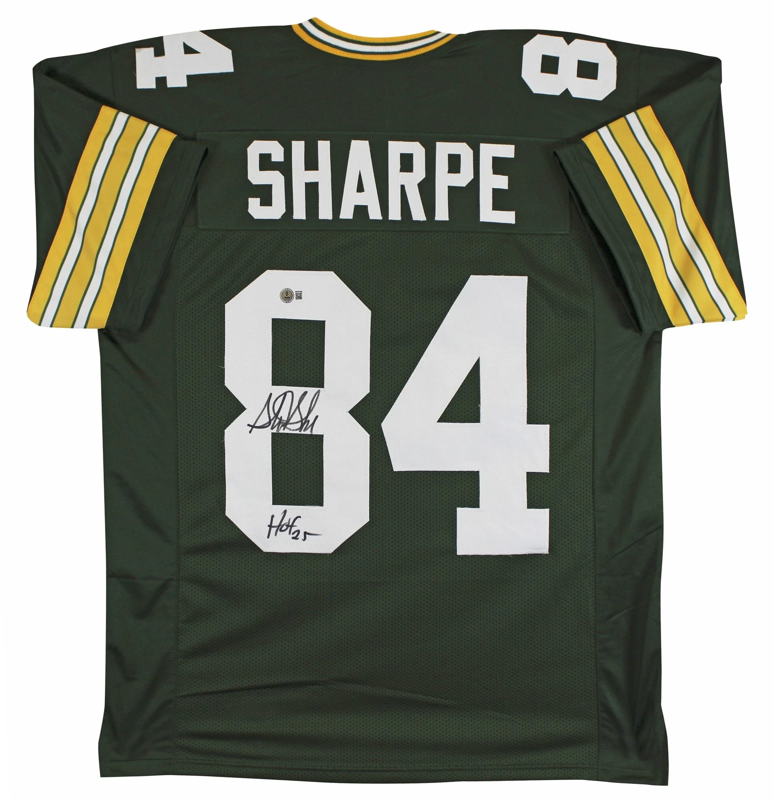 Sterling Sharpe "HOF 25" Authentic Signed Green Pro Style Jersey BAS ...