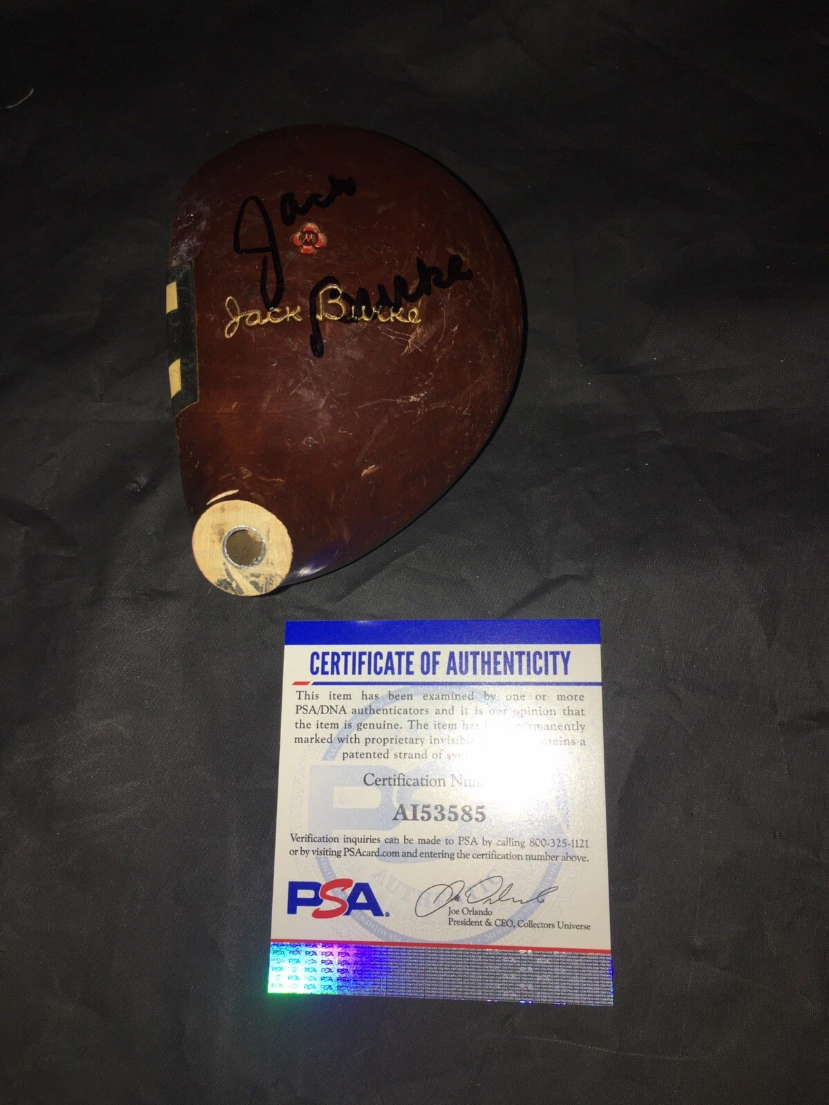 Jack Burke Signed Official Model Golf Club 1956 Masters Champ Driver ...