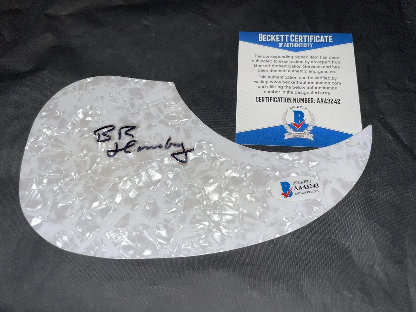 Bruce Hornsby Signed Acoustic Pickguard Mandolin Rain Beckett | Autographia
