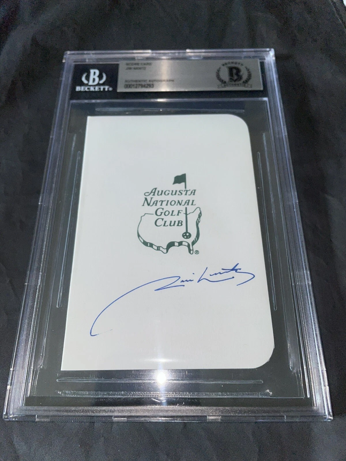 Jim Nantz Signed Masters Scorecard CBS Announcer Tradition Beckett Slab ...