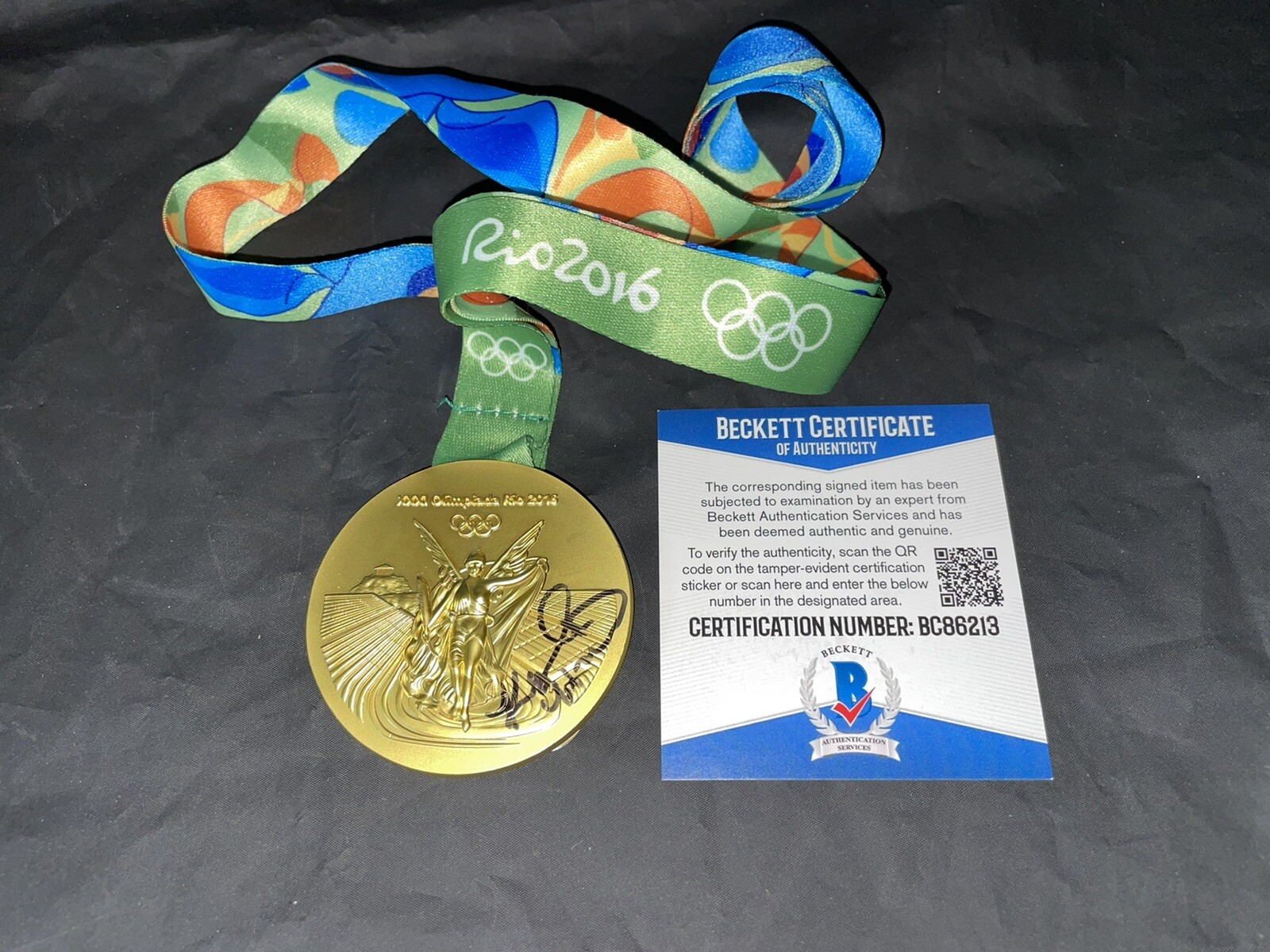 Kayla Harrison Signed Replica 2016 Rio Olympics Gold Medal Judo Beckett ...