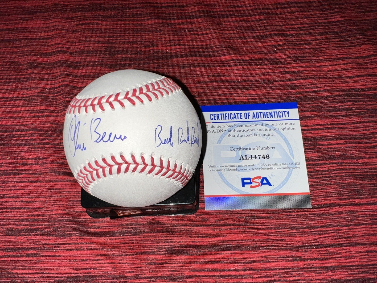 Chris Berman Signed Official Major League Baseball “Back, Back, Back ...