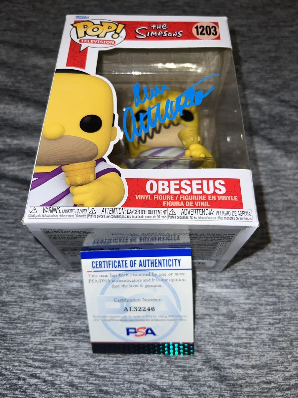 Dan Castellaneta Signed Official Obeseus Funko Pop Figure The Simpsons ...