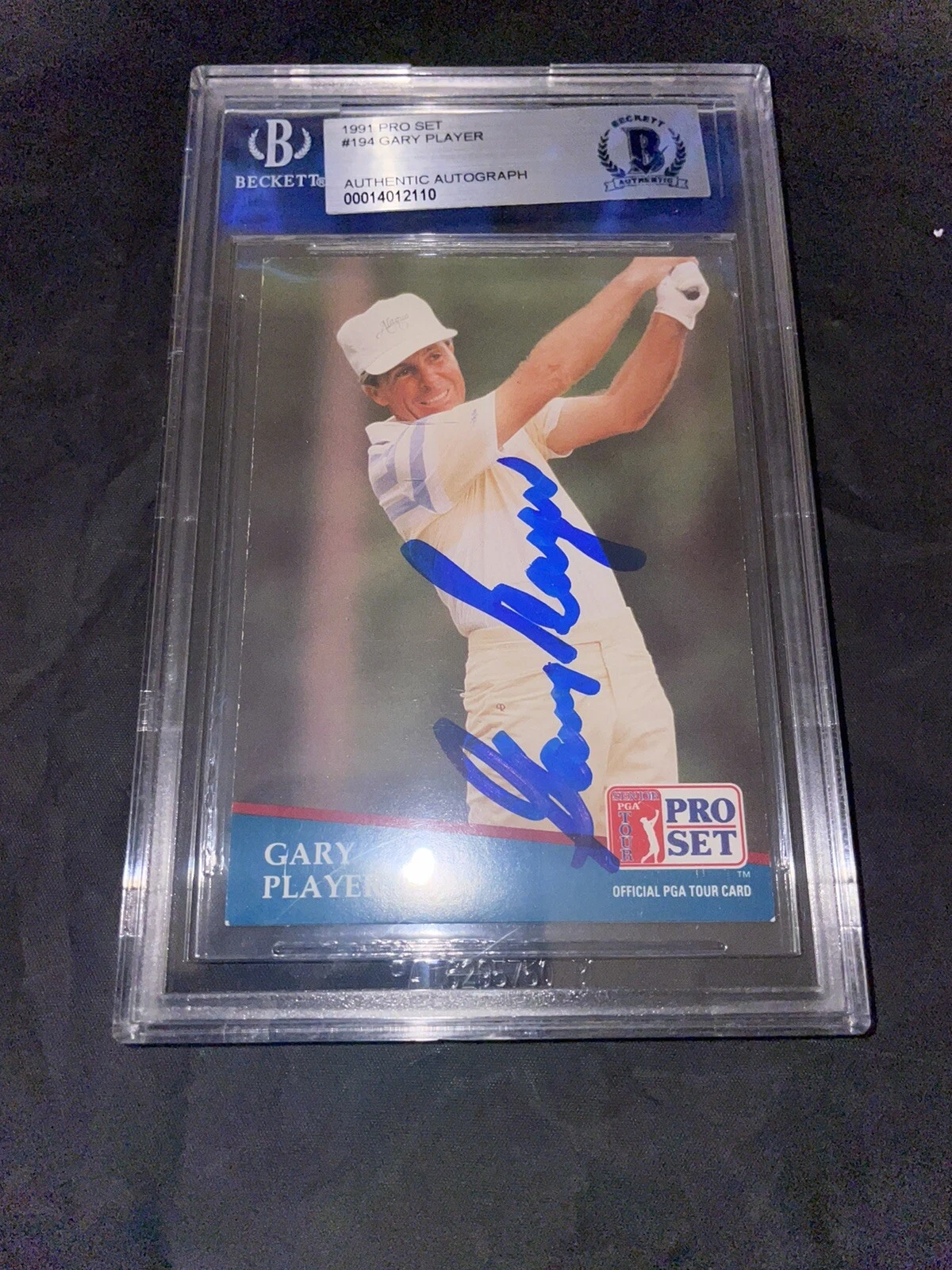 Gary Player Signed 1991 Pro Set #194 Card Beckett Slab | Autographia