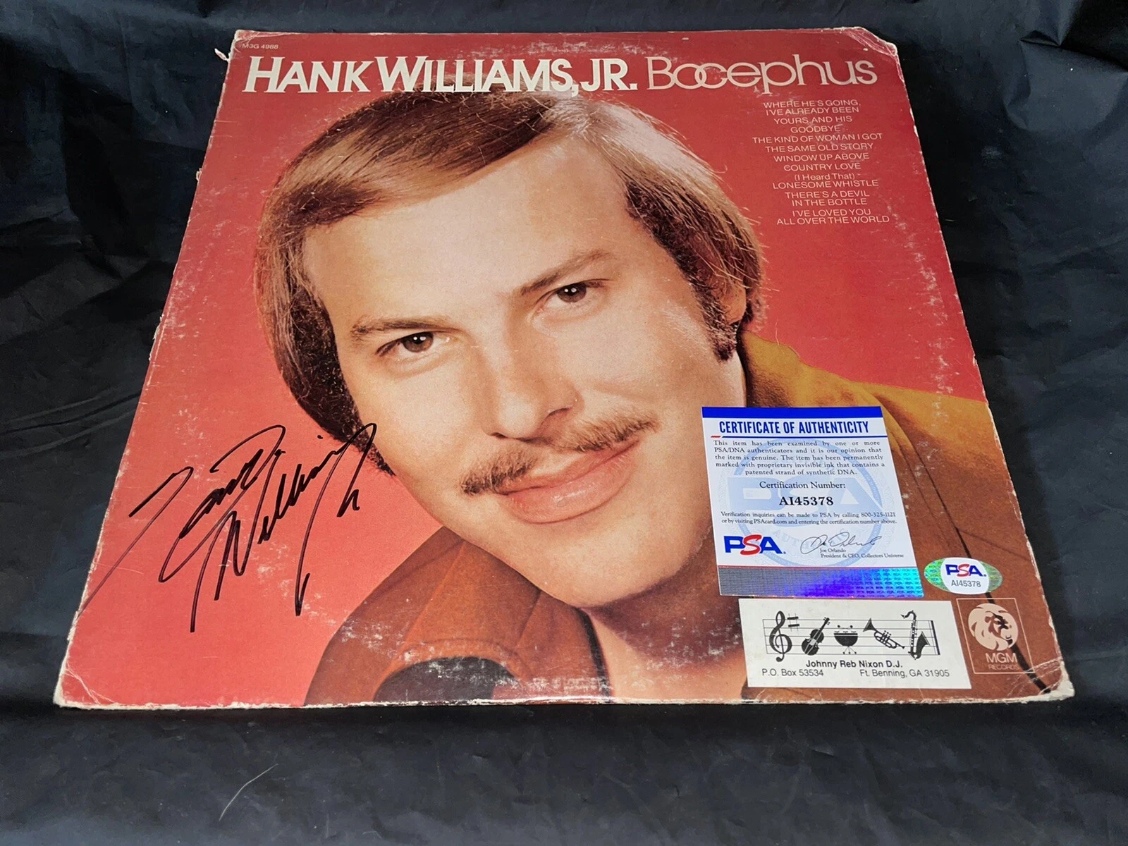 Hank Williams Jr Signed Bocephus Vinyl Album Superstar PSA/DNA ...