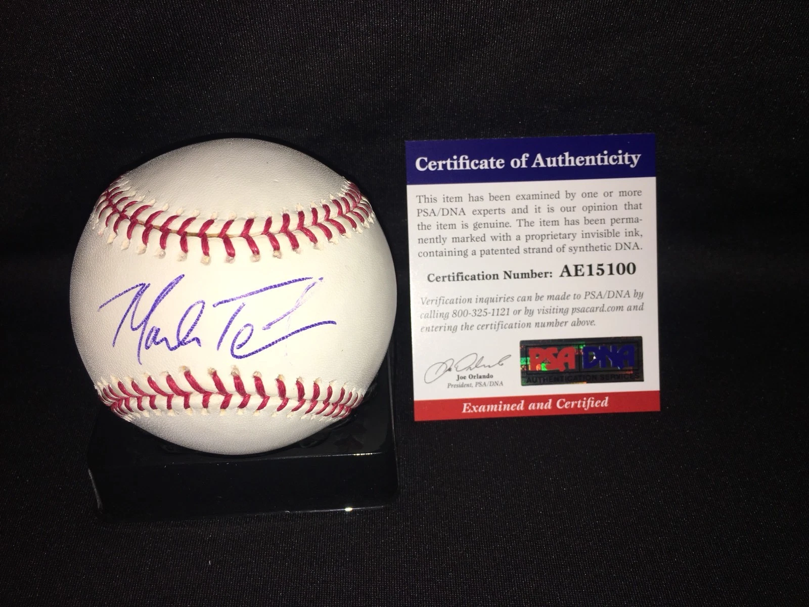 Mark Teixeira Signed Major League Baseballs New York Yankees Star PSA ...