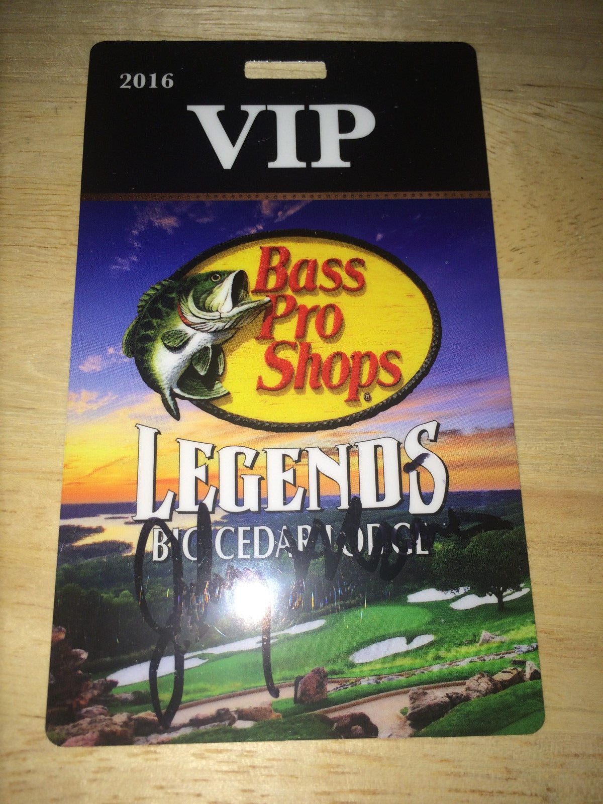 Johnny Morris Signed Official Bass Pro Legends of Golf Badge Bass Pro ...