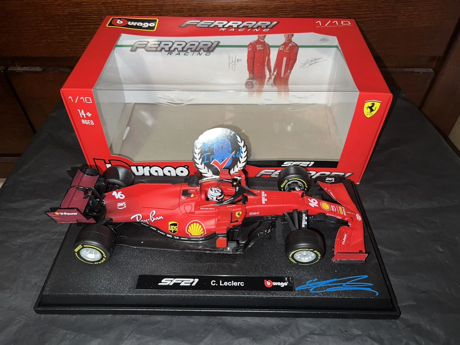 Charles Leclerc Signed Official Ferrari 1:18 Model Car 2022 Superstar ...