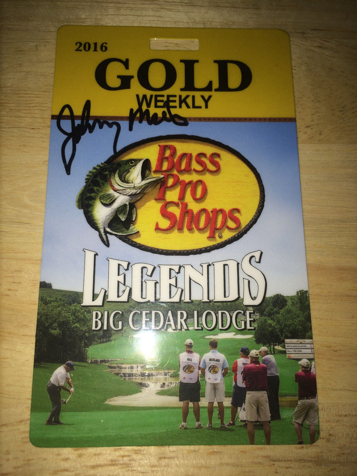 Johnny Morris Signed Official Bass Pro Legends of Golf Badge Bass Pro ...