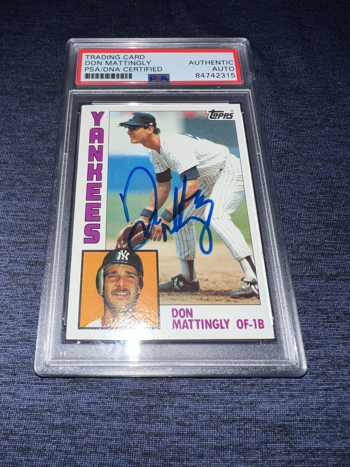 Don Mattingly Signed 1984 Topps Rookie Card New York Yankees PSA/DNA ...