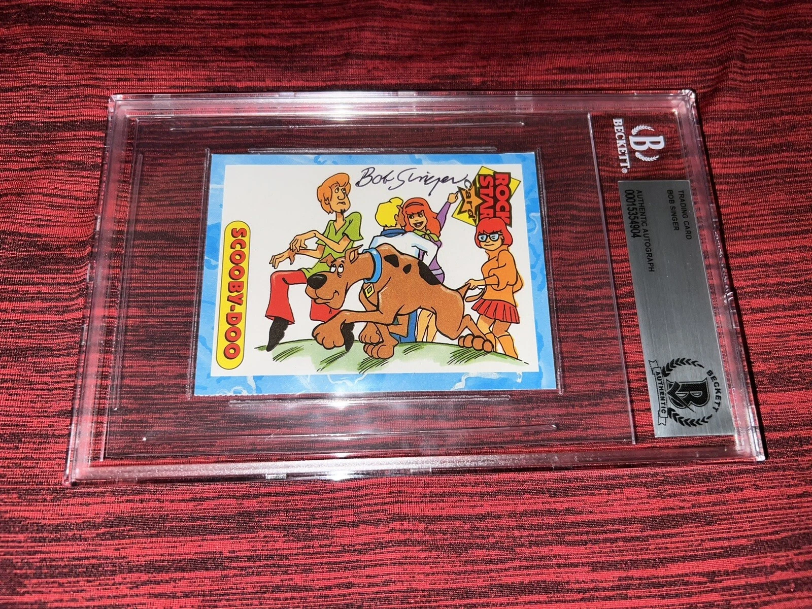 Bob Singer Signed Official Rock Star Card “Scooby Doo” Beckett Slab ...