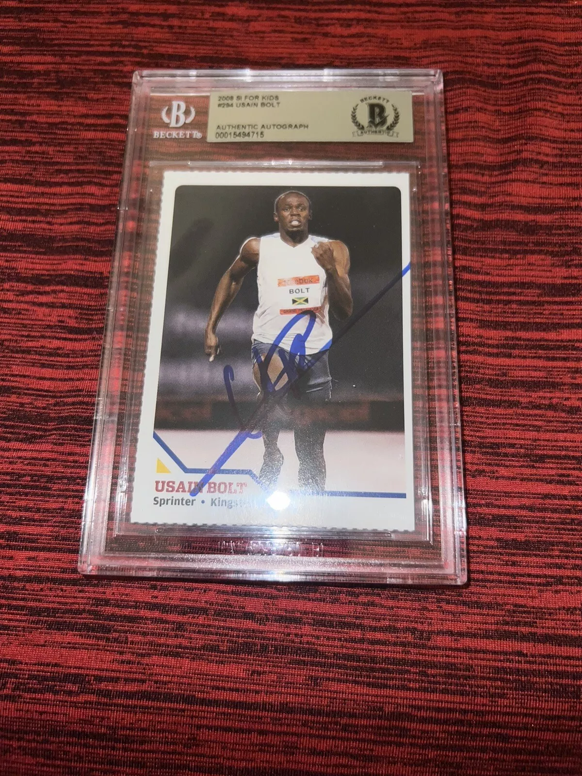 Usain Bolt Signed 2008 SI For Kids Trading Card Rookie Jamaica Legend ...