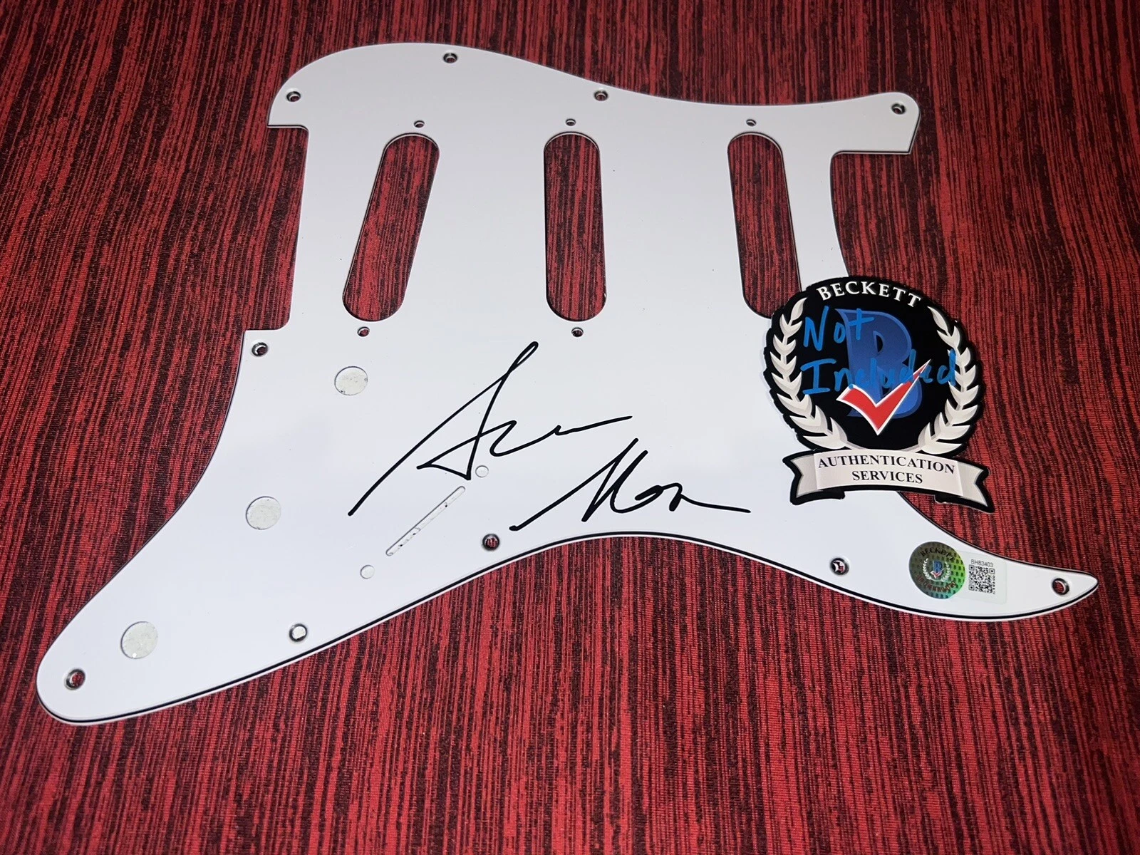 Ava Max Signed Strat Pickguard Diamonds & Dancefloors Psycho Beckett ...