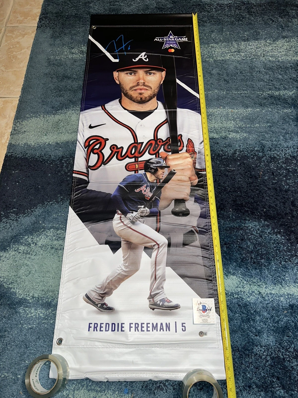 Freddie Freeman Signed 2021 MLB All Star Banner 60 X 20 Inches Vinyl ...