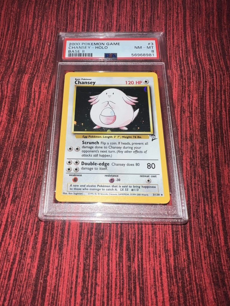 Pokémon 2000 Chansey Holo Base Set 2 #3 PSA NM 8 | Autographia