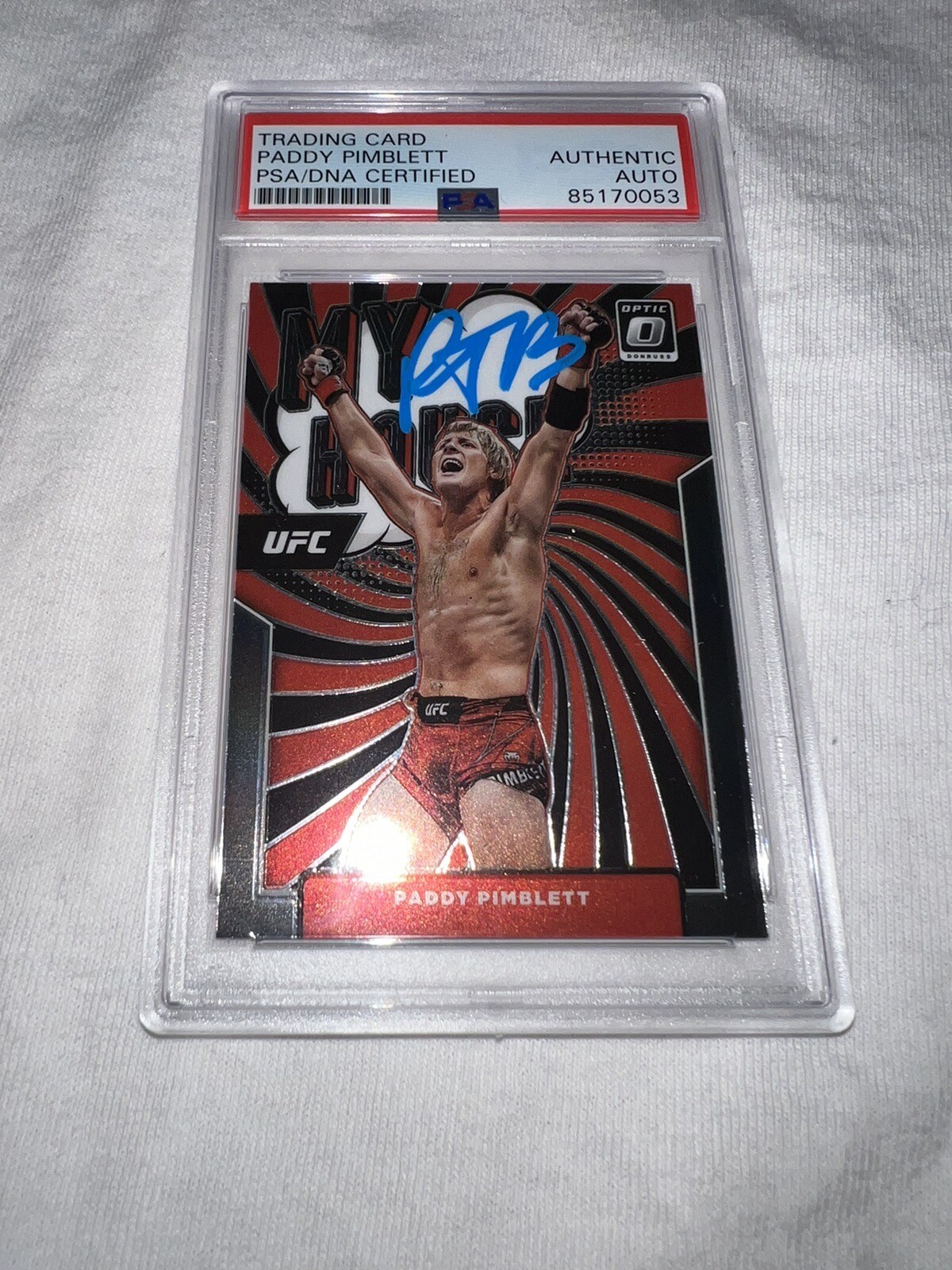 Paddy Pimblett Signed 2022 Panini Optic My House UFC Trading Card PSA ...
