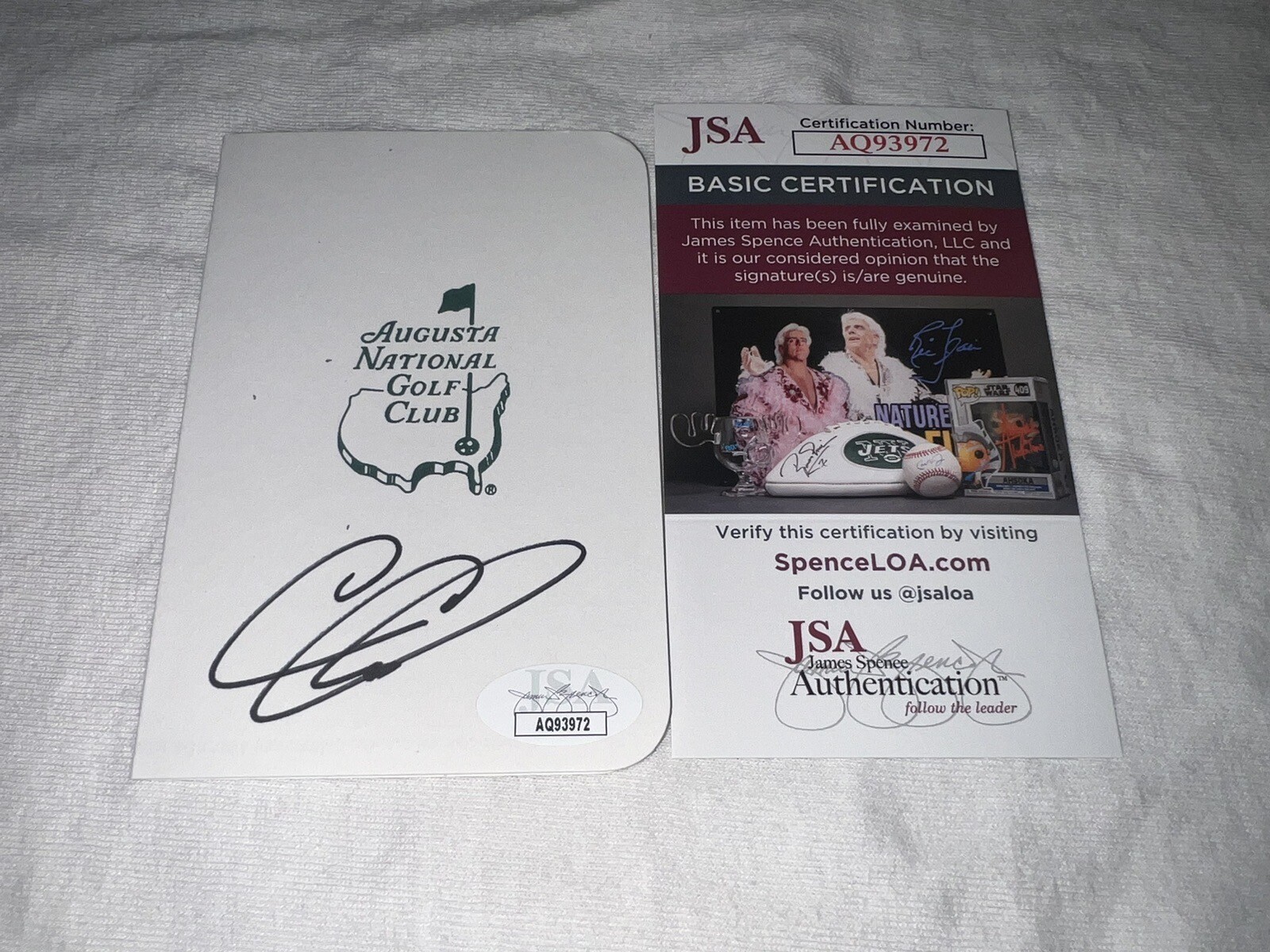 Cameron Champ Signed Masters Scorecard PGA Superstar Champion JSA Auth ...