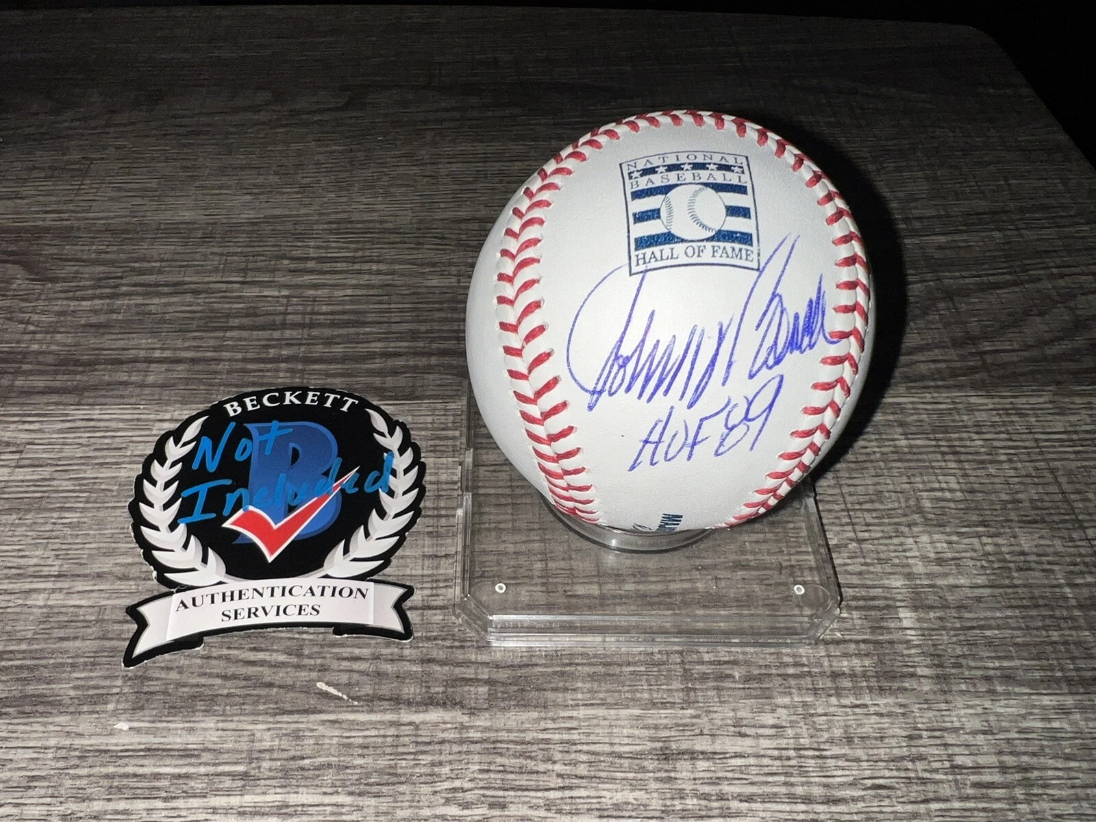 Johnny Bench Signed Rawlings Official Hall Of Fame Baseball HOF 1989 ...