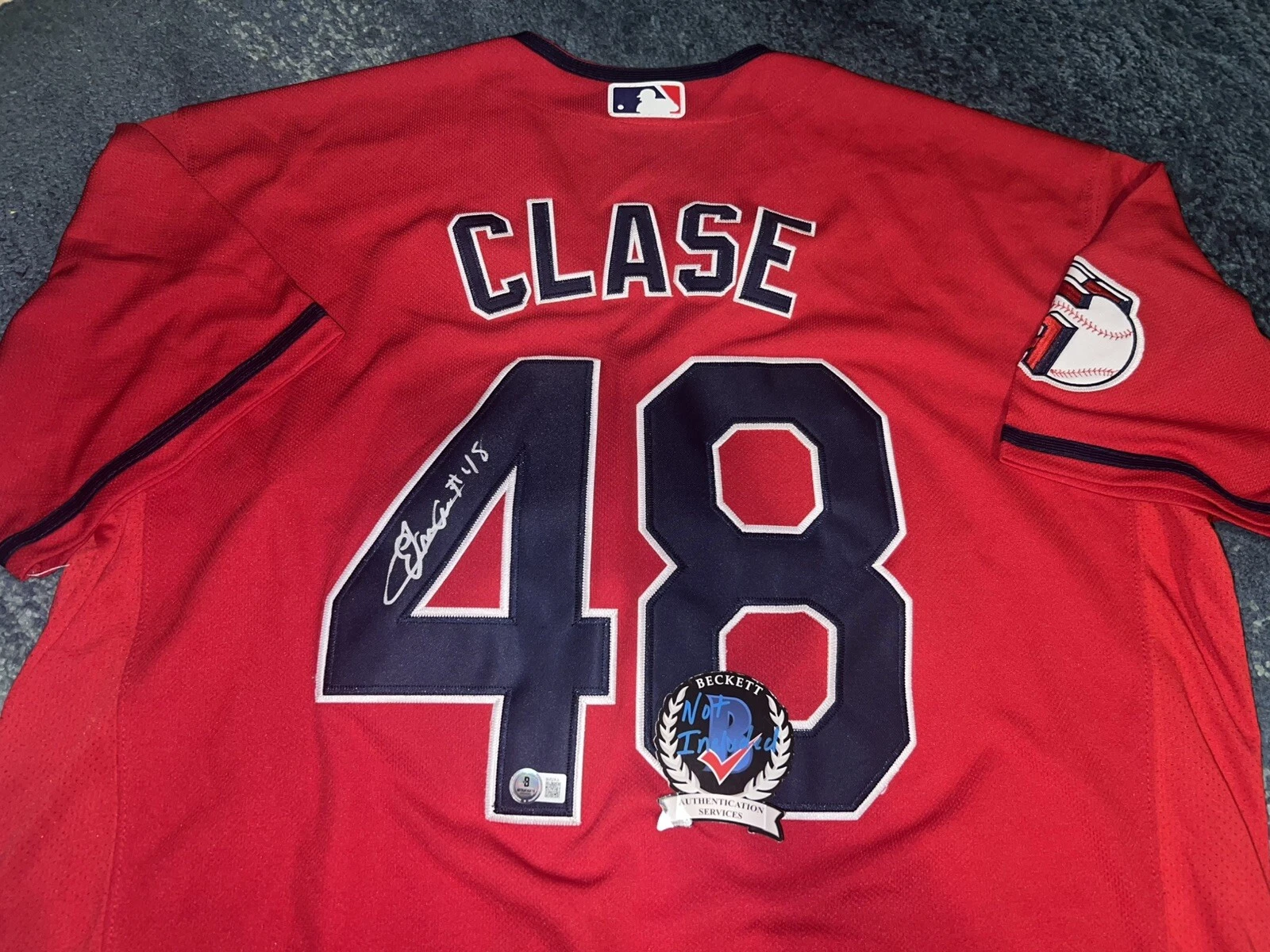 Emmanuel Clase Signed Cleveland Guardians Jersey All Star Beckett Auth ...