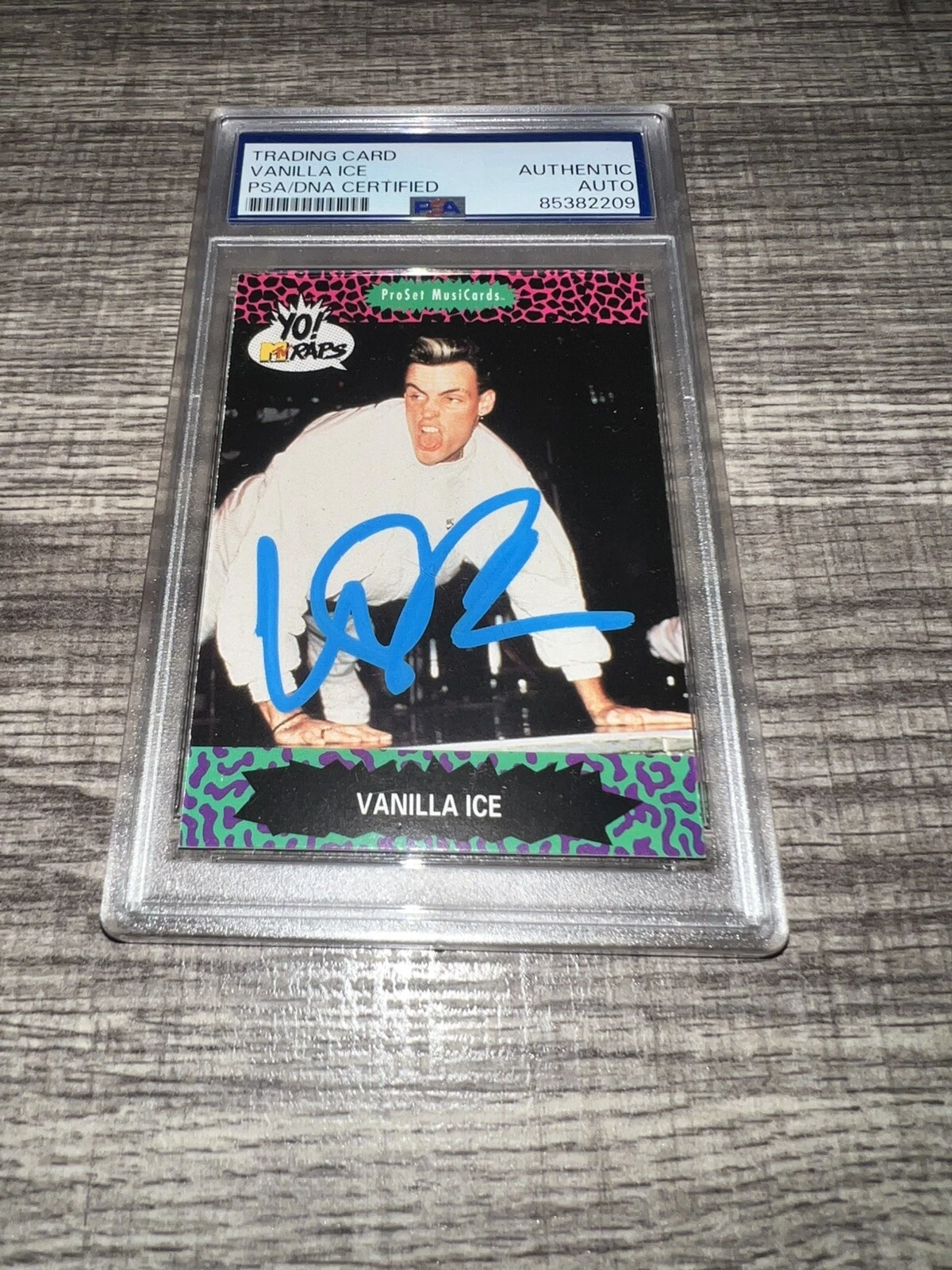 Vanilla Ice Signed 1991 MTV Network Yo Raps Card #89 Superstar PSA/DNA ...